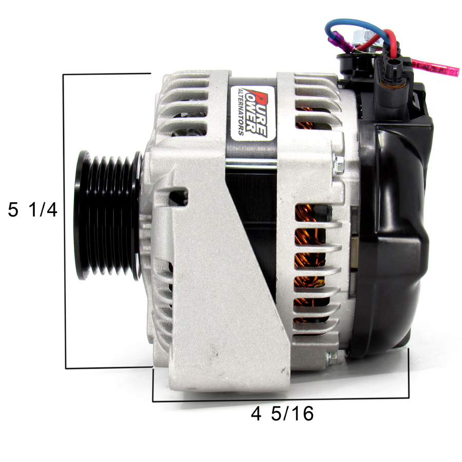 GM Vortec Mount LS Engine Swap 240 Amp Pure Power Hairpin High Output Alternator (Small Case ...